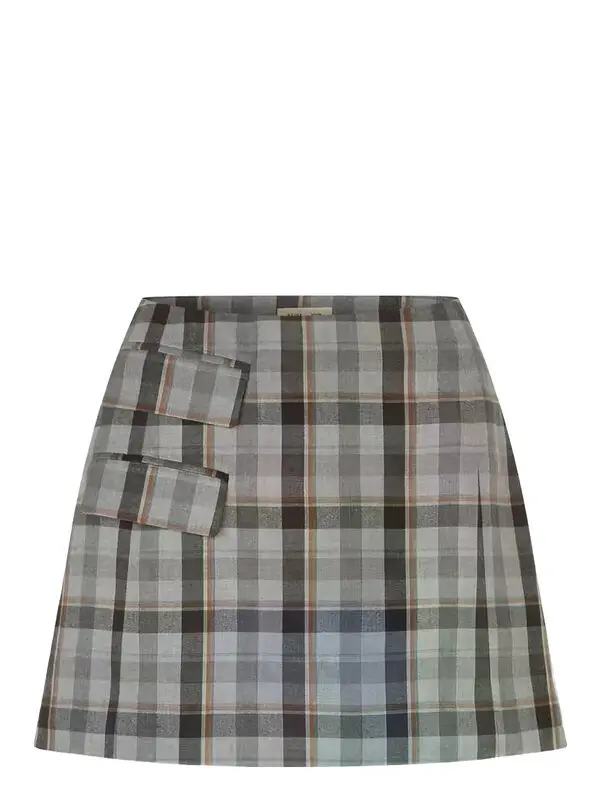Baum Und Pferdgarten Shanie Checked Mini Skirt - Grey