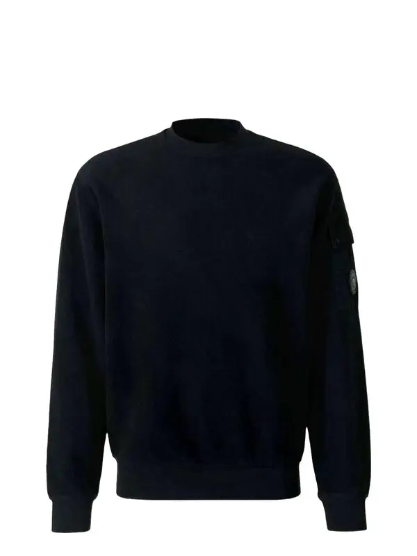 C.P. COMPANY Lens-detail Sleeve-pocket Crew-neck Sweatshirt - Black