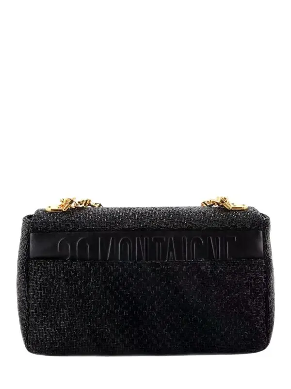 Dior Beaded Leather Cross Body Bag - Black