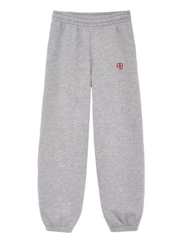 ANINE BING Karter Logo-embroidered Track Pants - Grey