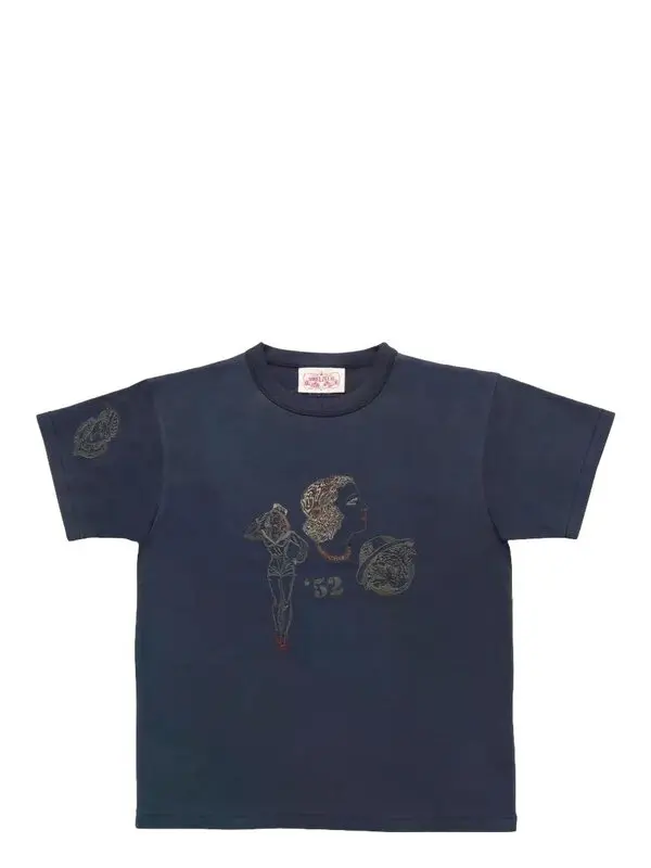 SAMUEL ZELIG Duffle Embroidered T-shirt - Blue