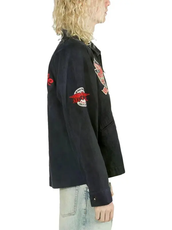 SAMUEL ZELIG Service Zip Shirt Jacket - Blue