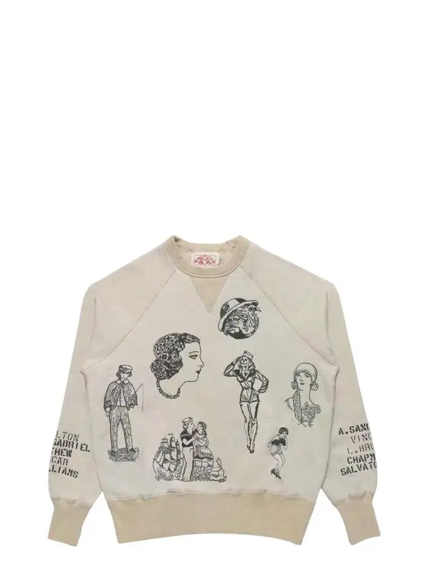 SAMUEL ZELIG Duffle Graphic-print Sweatshirt - Grey