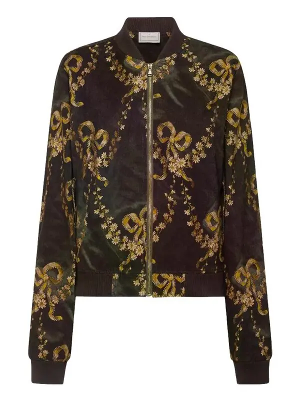 PIERRE-LOUIS MASCIA Amadox Floral-print Jacket - Brown