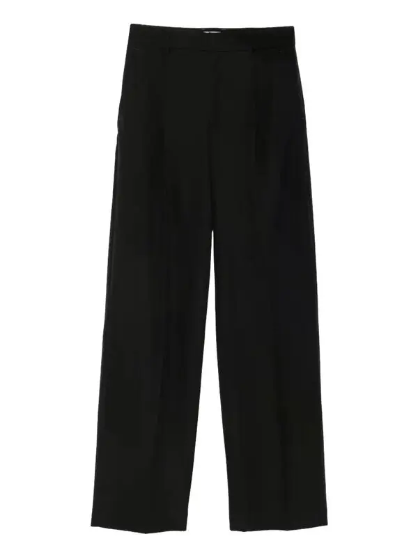 PT TORINO Pleated Wool Trousers - Black