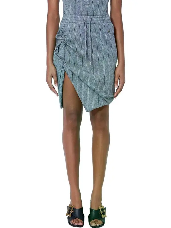 VIVIENNE WESTWOOD Pinstripe-pattern Mini Skirt - Grey