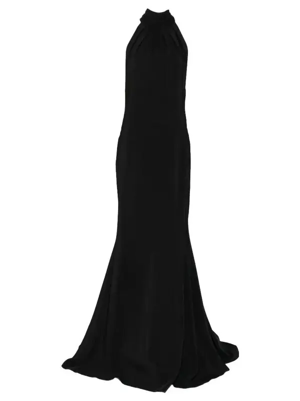 Zuhair Murad Halterneck Silk Gown - Black