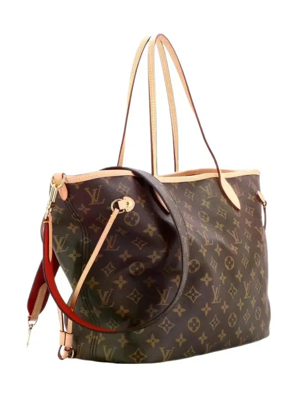 LOUIS VUITTON Neverfull Bandouliere Inside Out Monogram Canvas And Textile Mm Tote Bag - Brown