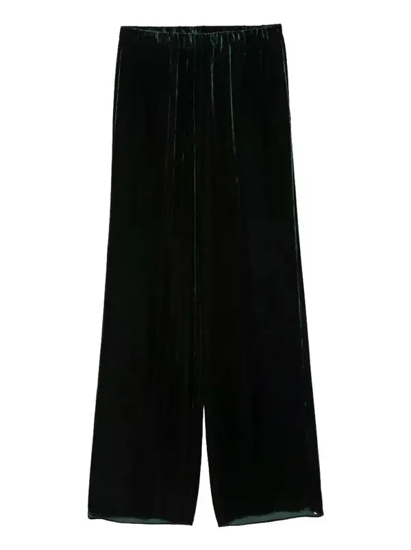 Antonelli Firenze Tazio Velvet Palazzo Pants - Green