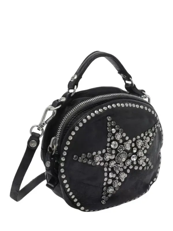 CAMPOMAGGI Star-embellished Studded Shoulder Bag - Black