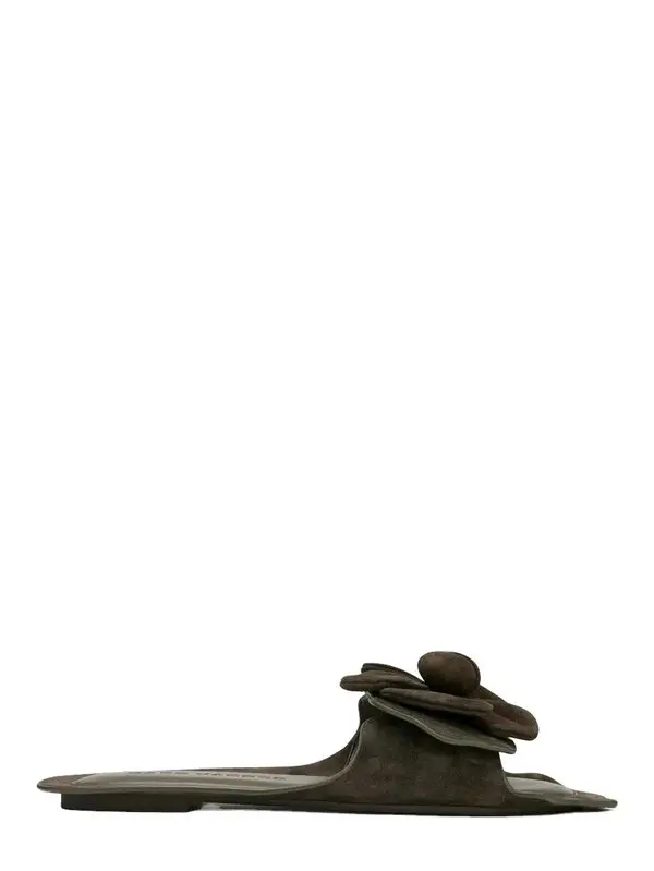 Marc Jacobs Suede Floral Sandals - Green