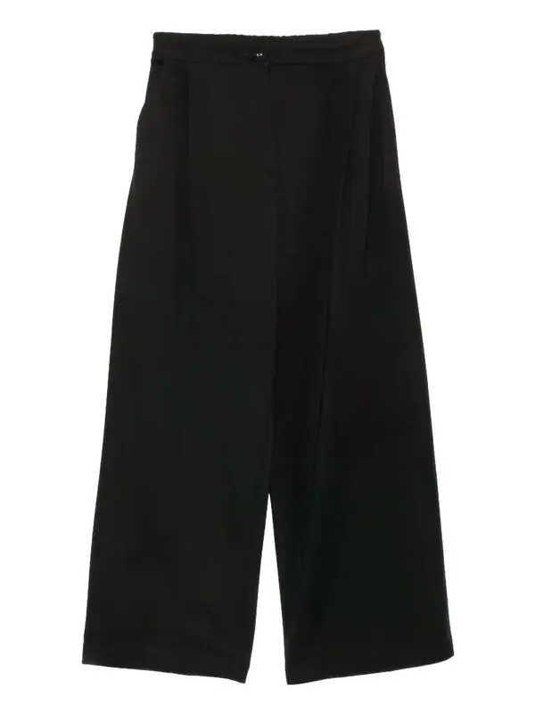Imperial Pleated Wide-leg Trousers - Black