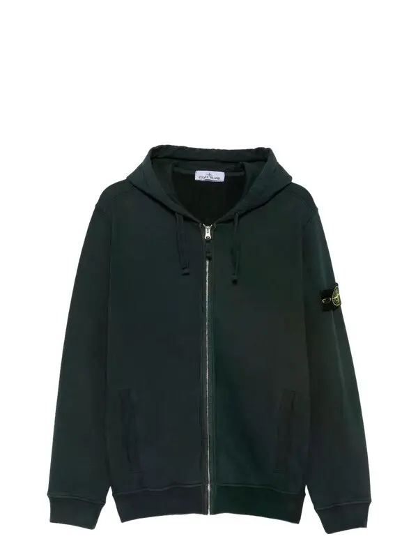 Stone Island 6100067 Brushed Organic Cotton Fleece Sweatshirt - Green