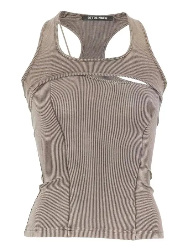 Ottolinger Cut-out Ribbed Top - Grey