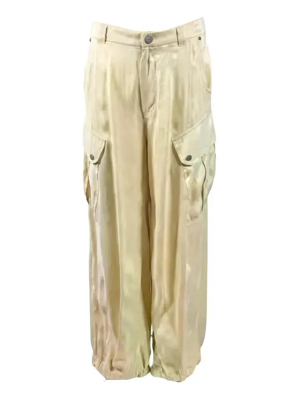 Pinko Satin-finish Cargo Pants - Neutrals