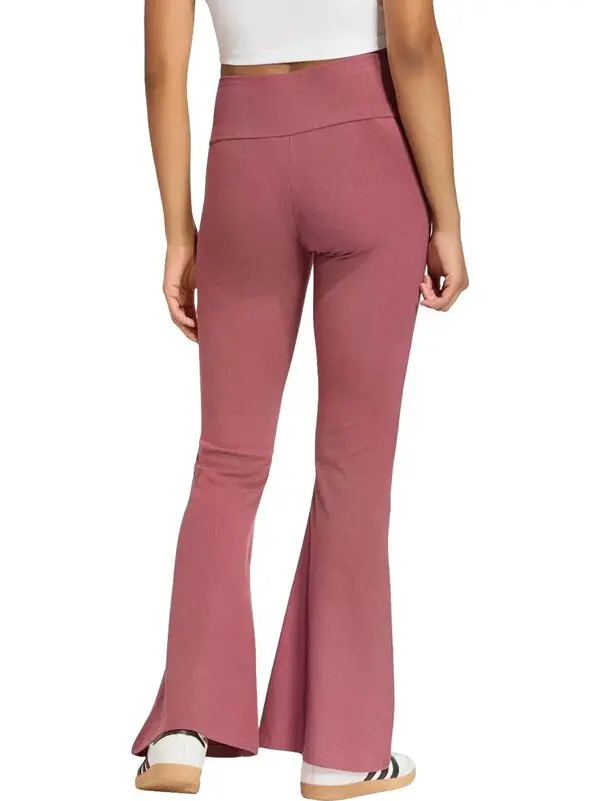 Adidas Essentials Rib Flared Leggings - Pink