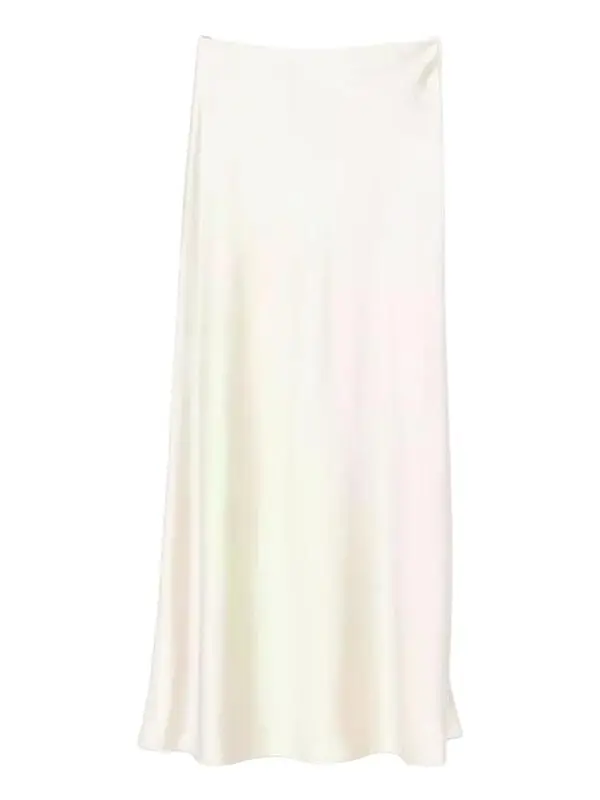 Imperial Satin-finish Bias-cut Maxi Skirt - White
