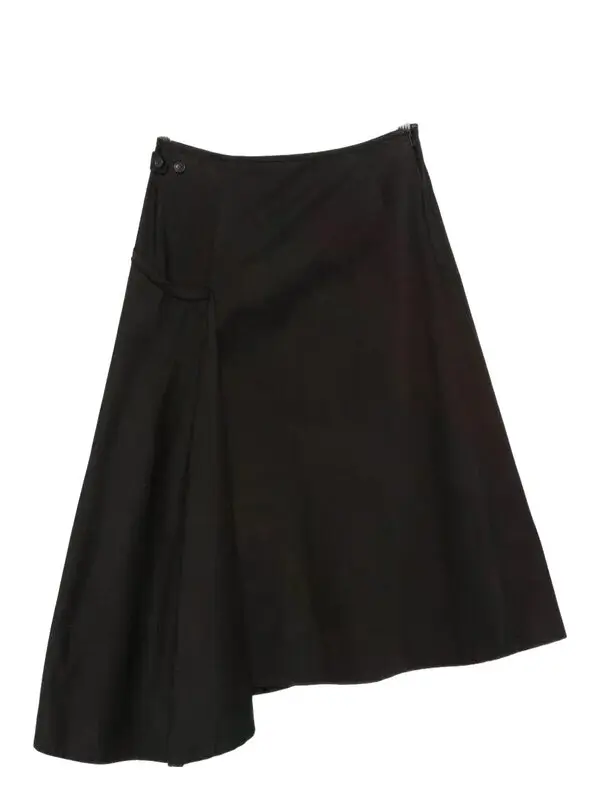 Yohji Yamamoto Asymmetric Panelled Mini Skirt - Black