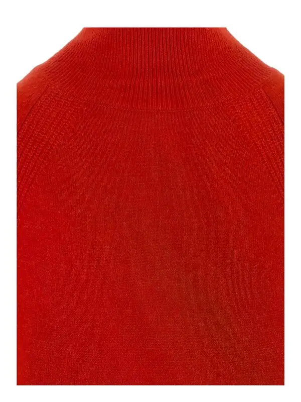 SA SU PHI High-neck Raglan-sleeves Sweater - Red