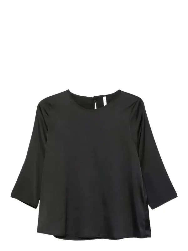Imperial Three-quarter Sleeve Top - Black