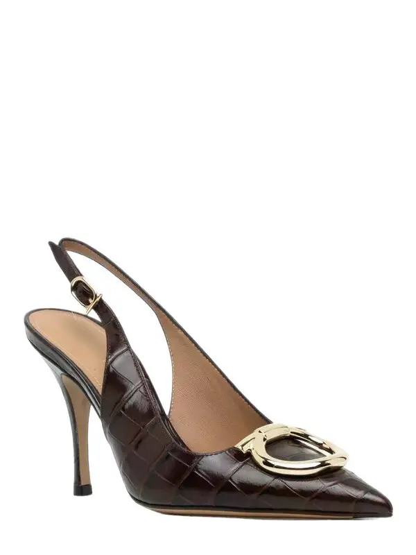 FERRAGAMO 95mm Sara Pumps - Brown