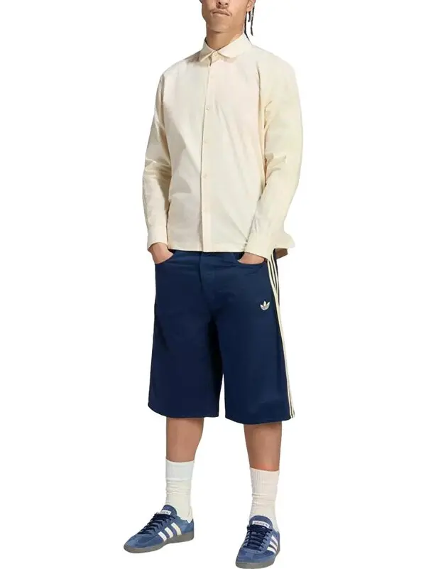 Adidas 3-stripes Button-up Shirt - Neutrals