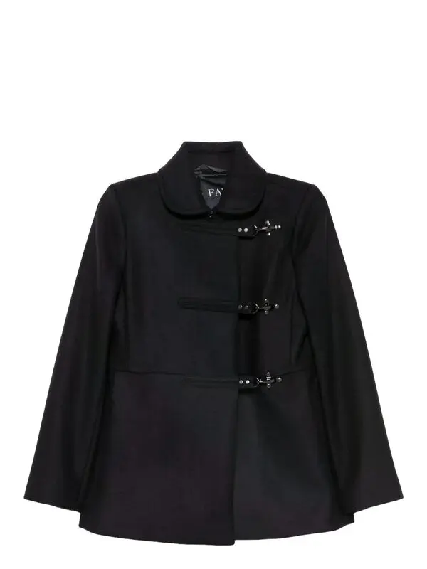 FAY Lobster-claw Fastening Coat - Blue