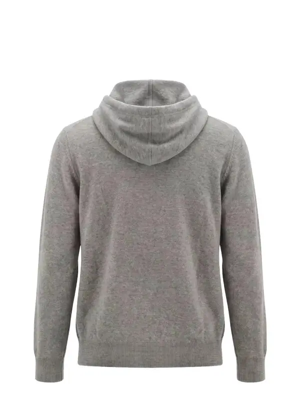Brunello Cucinelli Zip-up Drawstring Hoodie - Grey