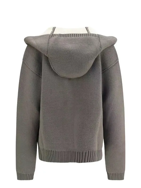 Rick Owens Tower Reversible Wool Hoodie - Grey