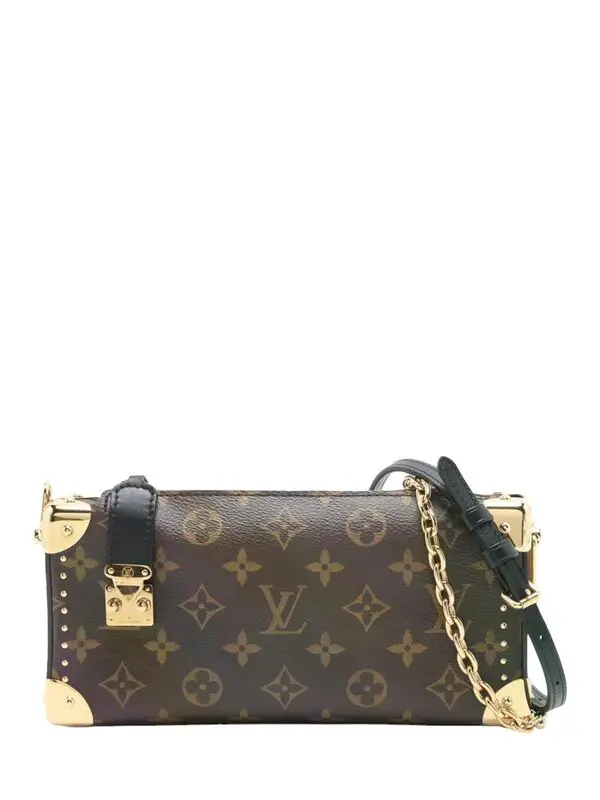 LOUIS VUITTON Monogram Slim Trunk Shoulder Bag - Brown