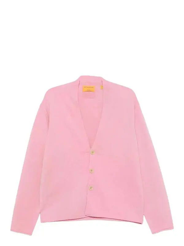 Guest In Residence V-neck Button-up Cardigan - Pink