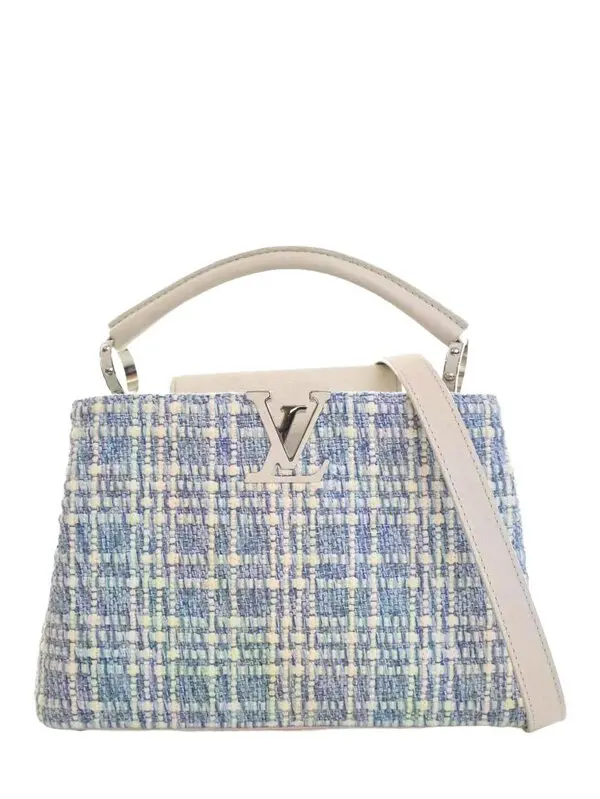 LOUIS VUITTON Tweed Capucines Bb Satchel - Blue