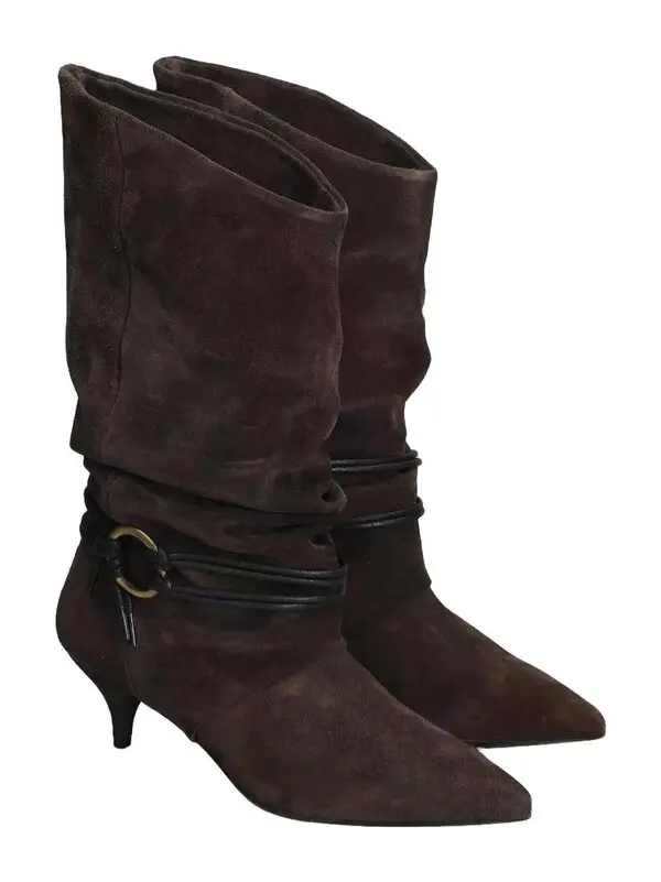 ALCHIMIA Slouchy Pointed-toe Boots - Brown