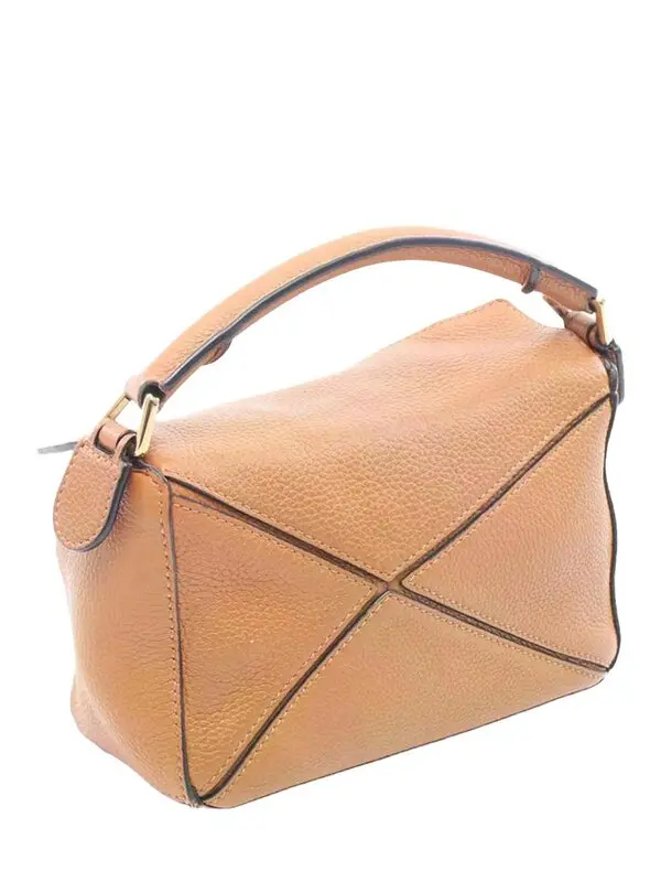 Loewe Calfskin Puzzle Edge Satchel - Brown