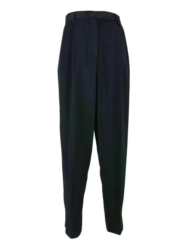 Fabiana Filippi Pleated Satin-finish Trousers - Blue