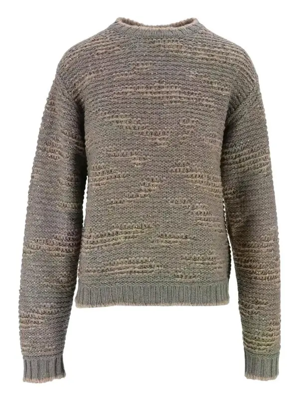 Fabiana Filippi Sequin-embellished Chunky-knit Sweater - Grey