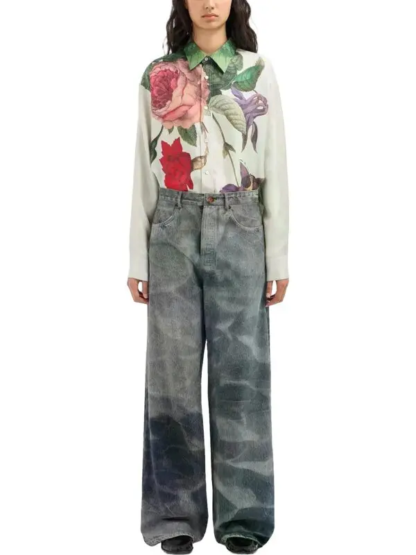 PIERRE-LOUIS MASCIA Abstract-pattern Jeans - Blue