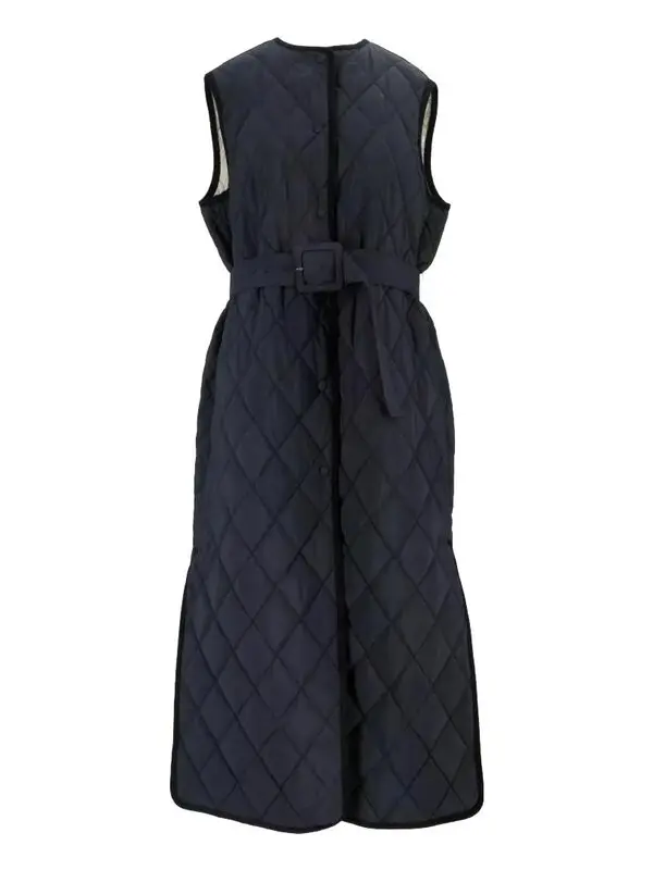 Fabiana Filippi Quilted Belted Gilet - Blue