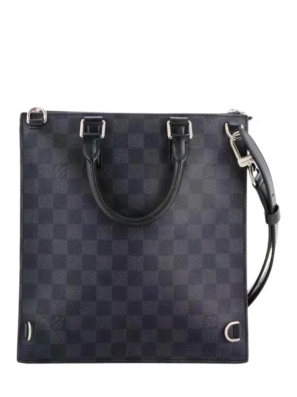 LOUIS VUITTON Sac Plat Cross Bag Limited Edition Wild Animals Damier Graphite Tote Bag - Black