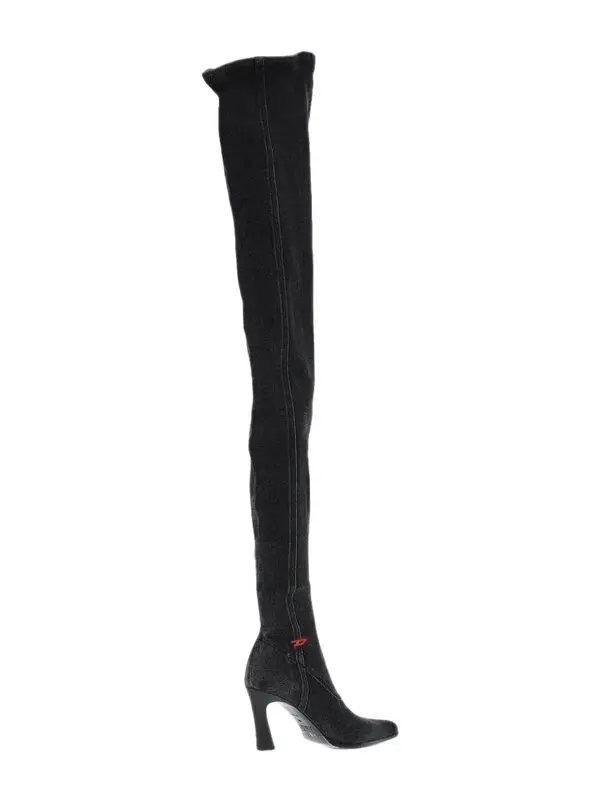 DIESEL® Denim Pointed-toe Boots - Black