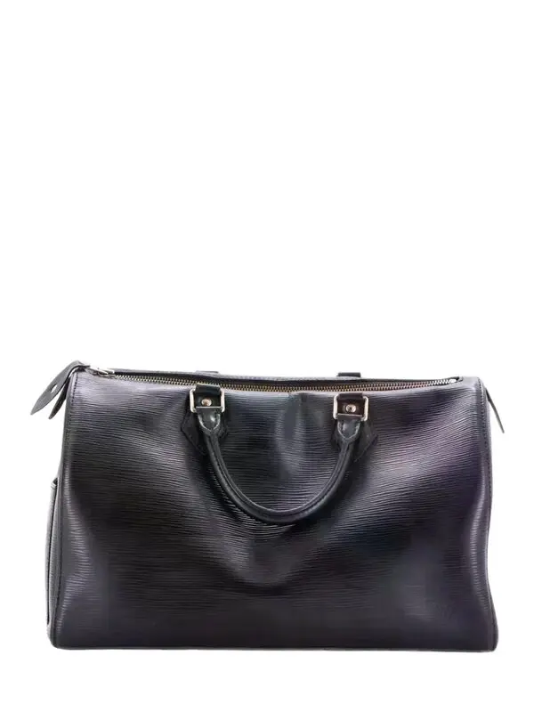 LOUIS VUITTON Speedy Handbag Epi Leather Satchel - Black