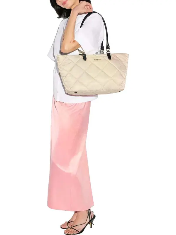 Mz Wallace Medium Madison Quilted Tote Bag - Neutrals