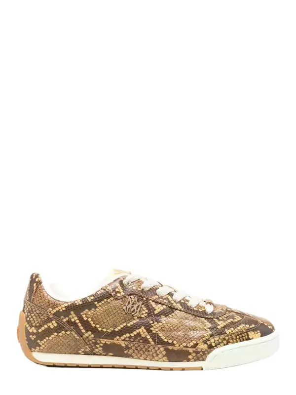 Amiri Coastline Python-effect Sneakers - Brown