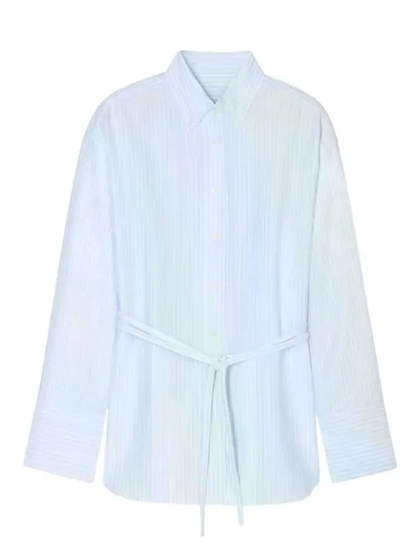 Closed Striped Belted Shirt - Blue