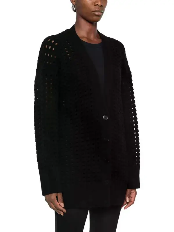 NUDE Open-knit Wool Sweater - Black