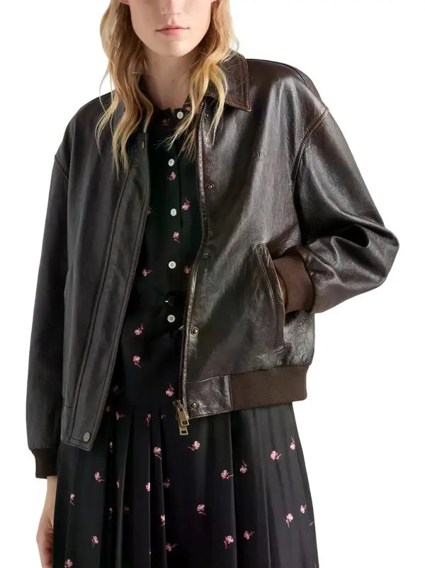 Prada Floral-print Washed Silk Dress - Black