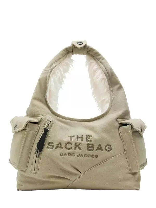 Marc Jacobs Sack Bag In Cargo Fur Canvas - Green