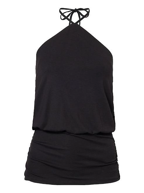 REFORMATION Halterneck Knit Top - Black