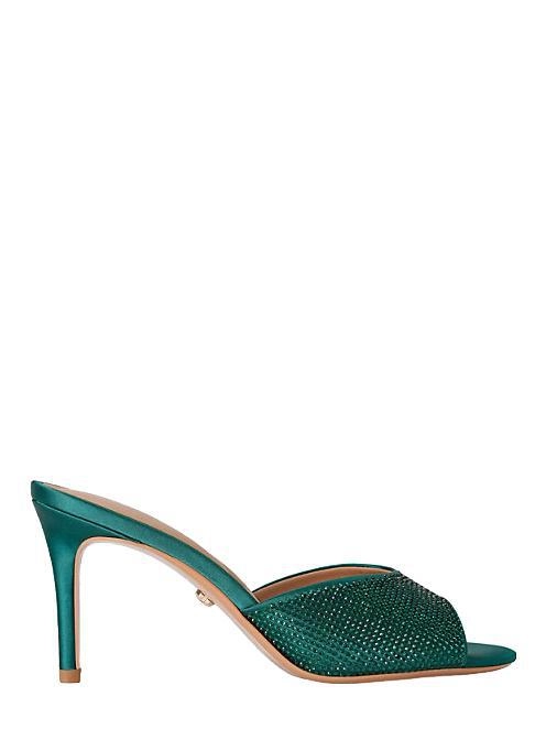 Carvela Silvia Bead-embellished Heeled Mules - Green