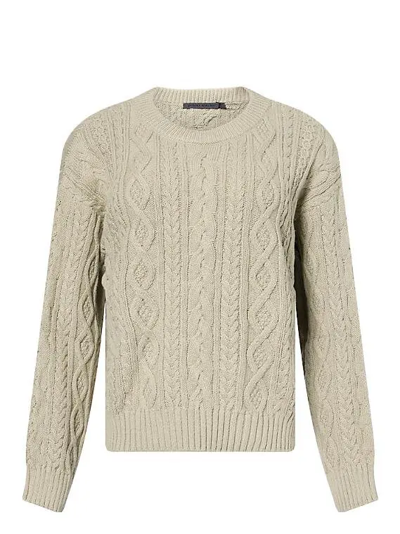 Jenni Kayne Aire Cable-knit Cotton Jumper - Sage